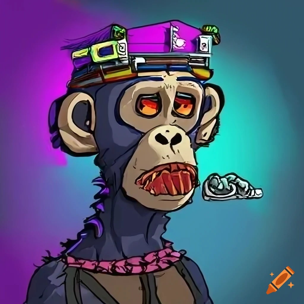 Draw nft monkey cyberpunk Draw nft monkey cyberpunk style on Craiyon