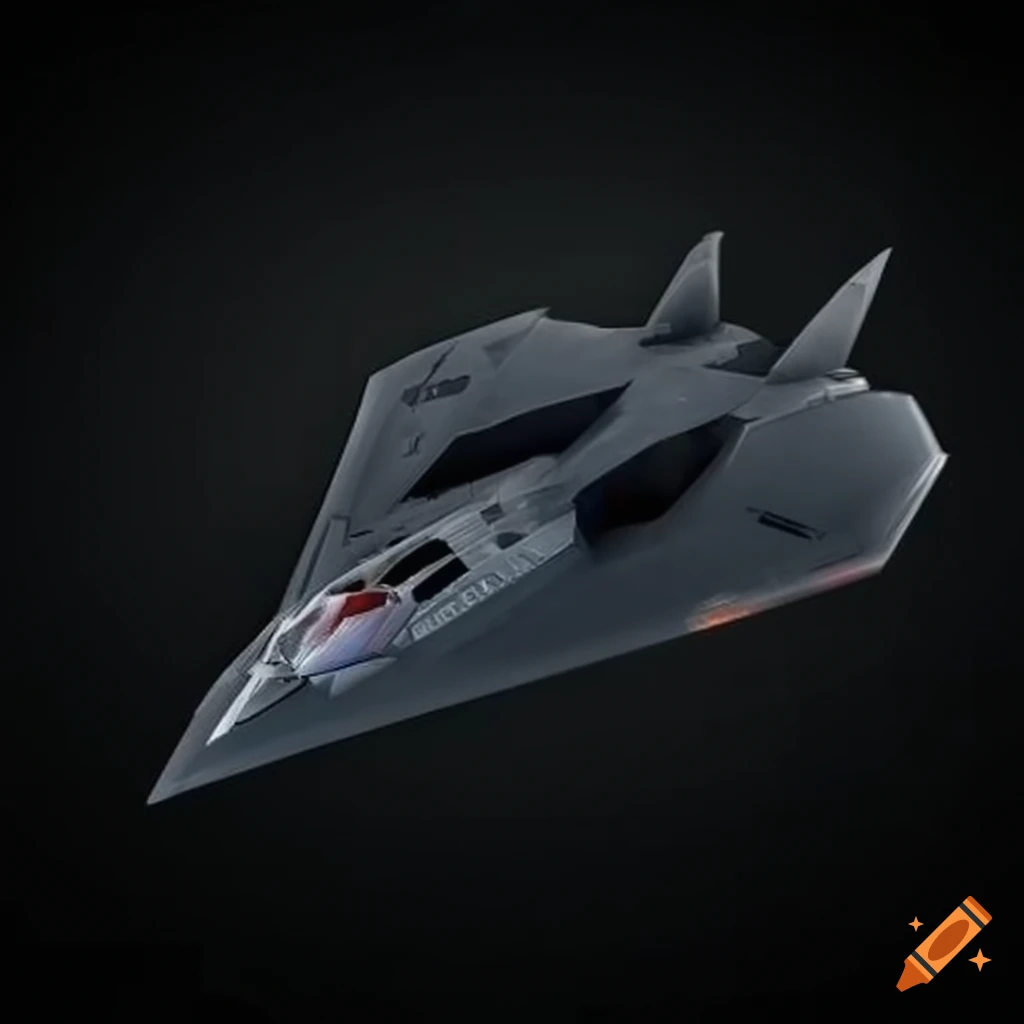 A modern stealth fighter jet with delta wings and blended wing body on ...