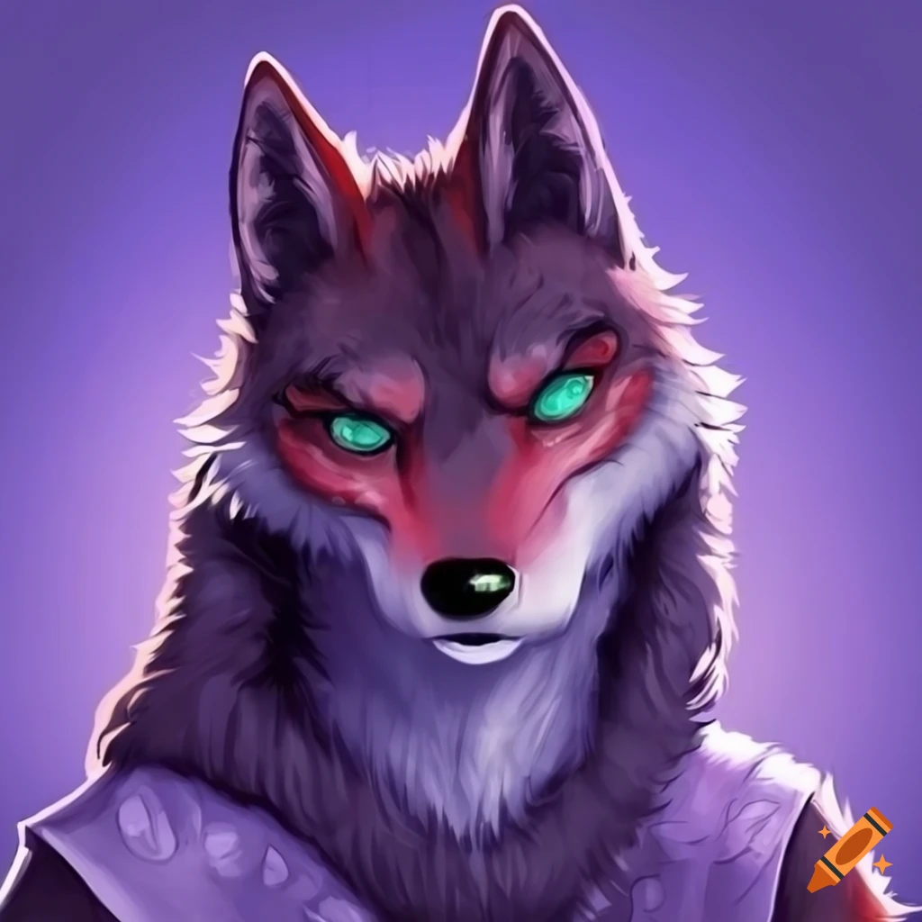 Anthro wolf on Craiyon
