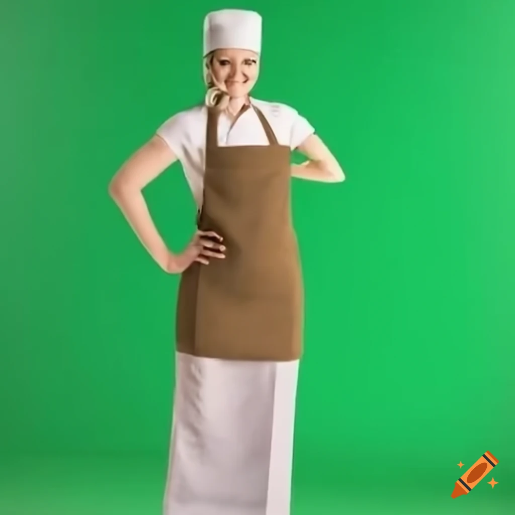 Cashier on green screen from head to feet on Craiyon