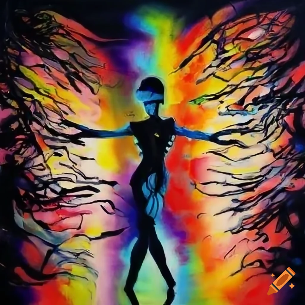 Dancing colours, singing colours, ethnic 1970s manga scifi on Craiyon