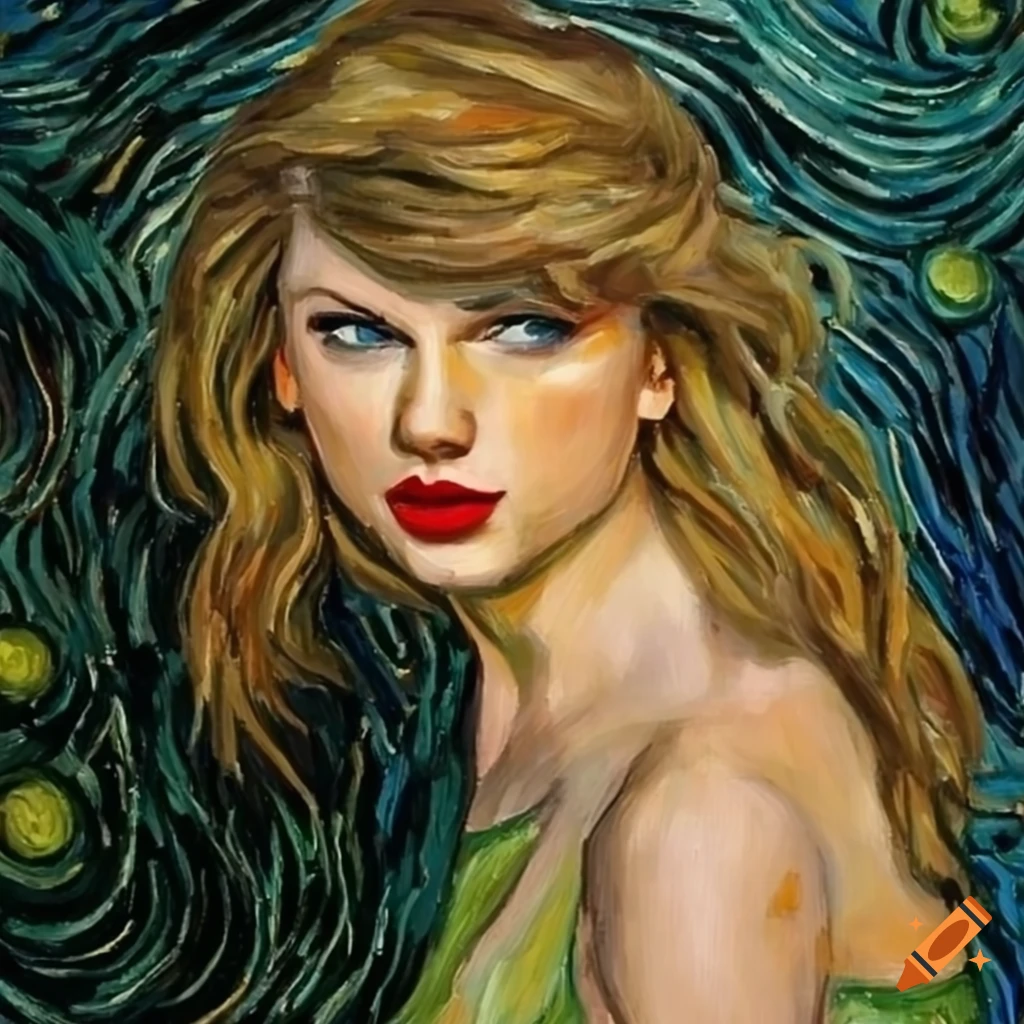 Taylor swift painted by van gogh on Craiyon