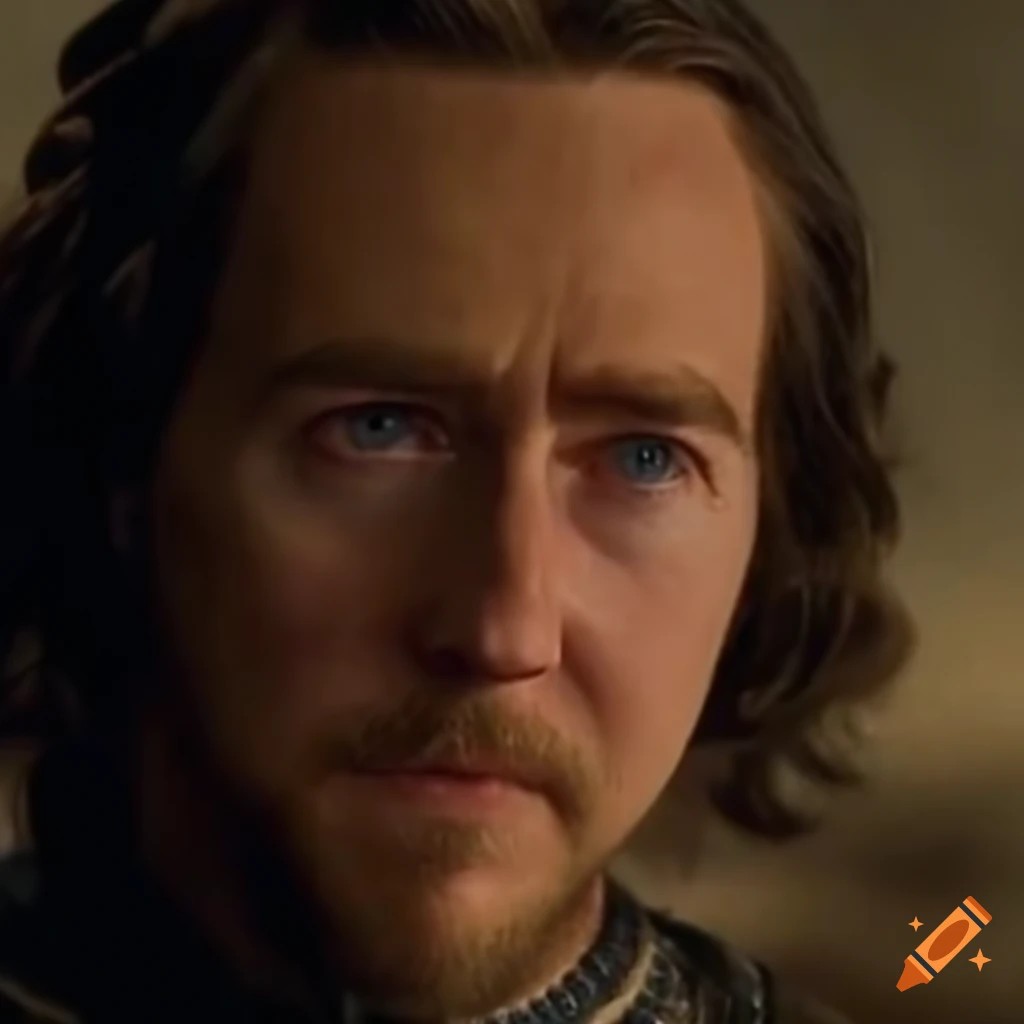 Edward norton as the leper king baldwin iv in the film kingdom of heaven