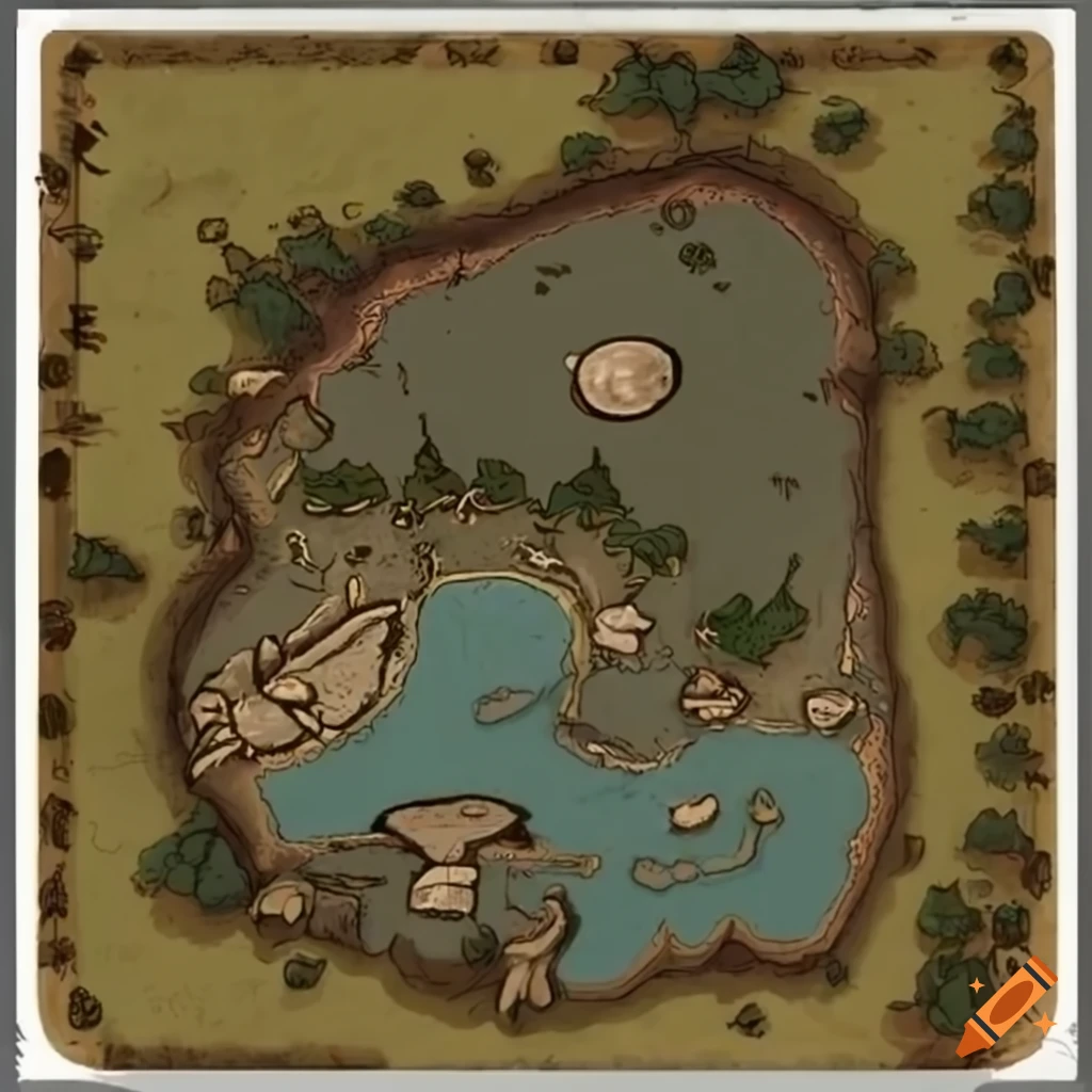 Dungeons and dragons gris map of a zoo on Craiyon