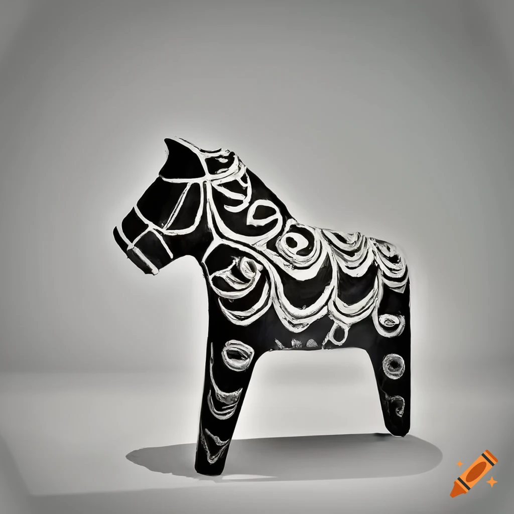 ‘Swedish Dala’-Style, hd donkey kart, sculpture, stunning focal-depth ...