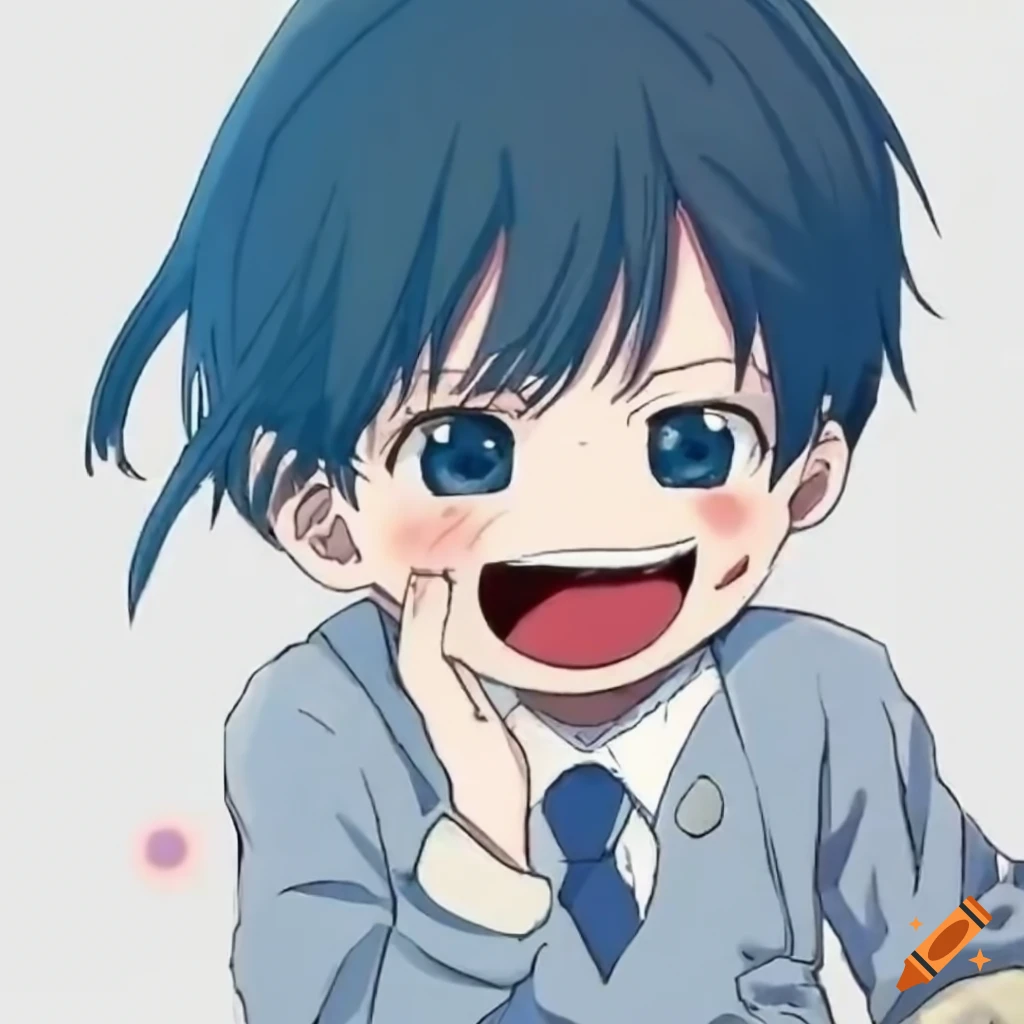 Kodomo, smile, smirk, manga on Craiyon