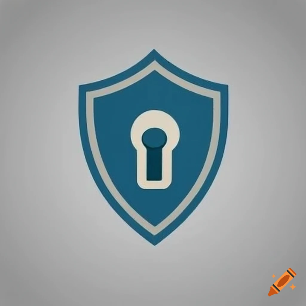 A logo that combines a key with a lock-shaped shield on Craiyon