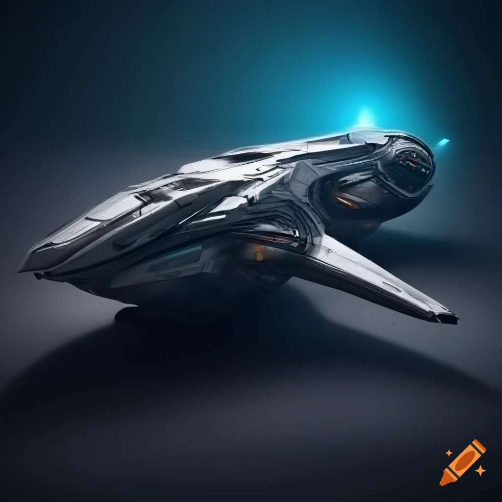 Photorealistic futuristic sci-fi flying vehicle on Craiyon