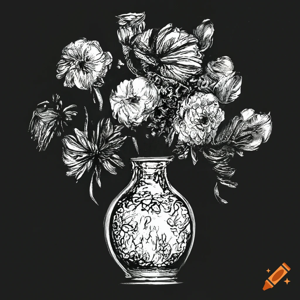 Renaissance flowers in vase on Craiyon