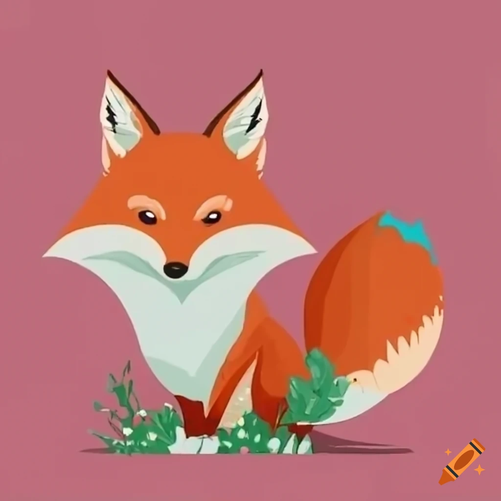 Content fox planting flowers