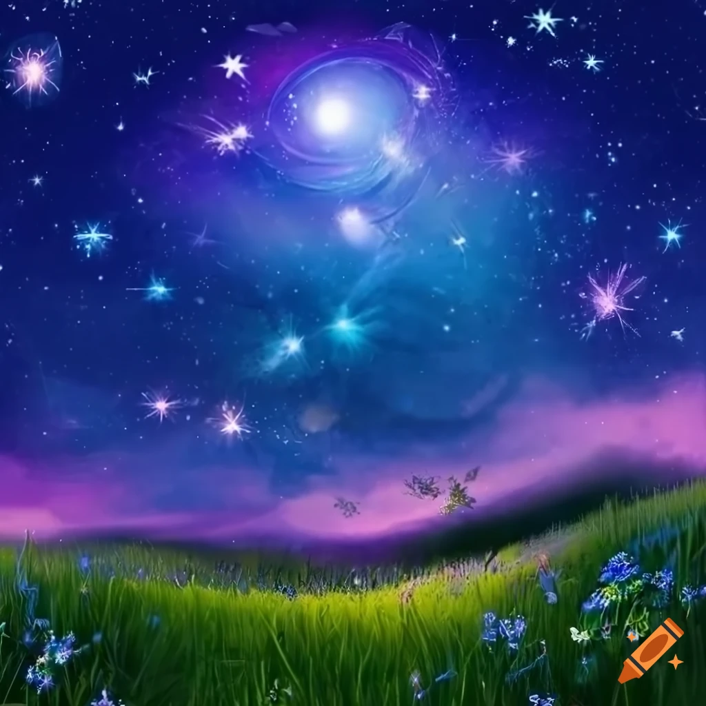 Fantasy celestial meadow