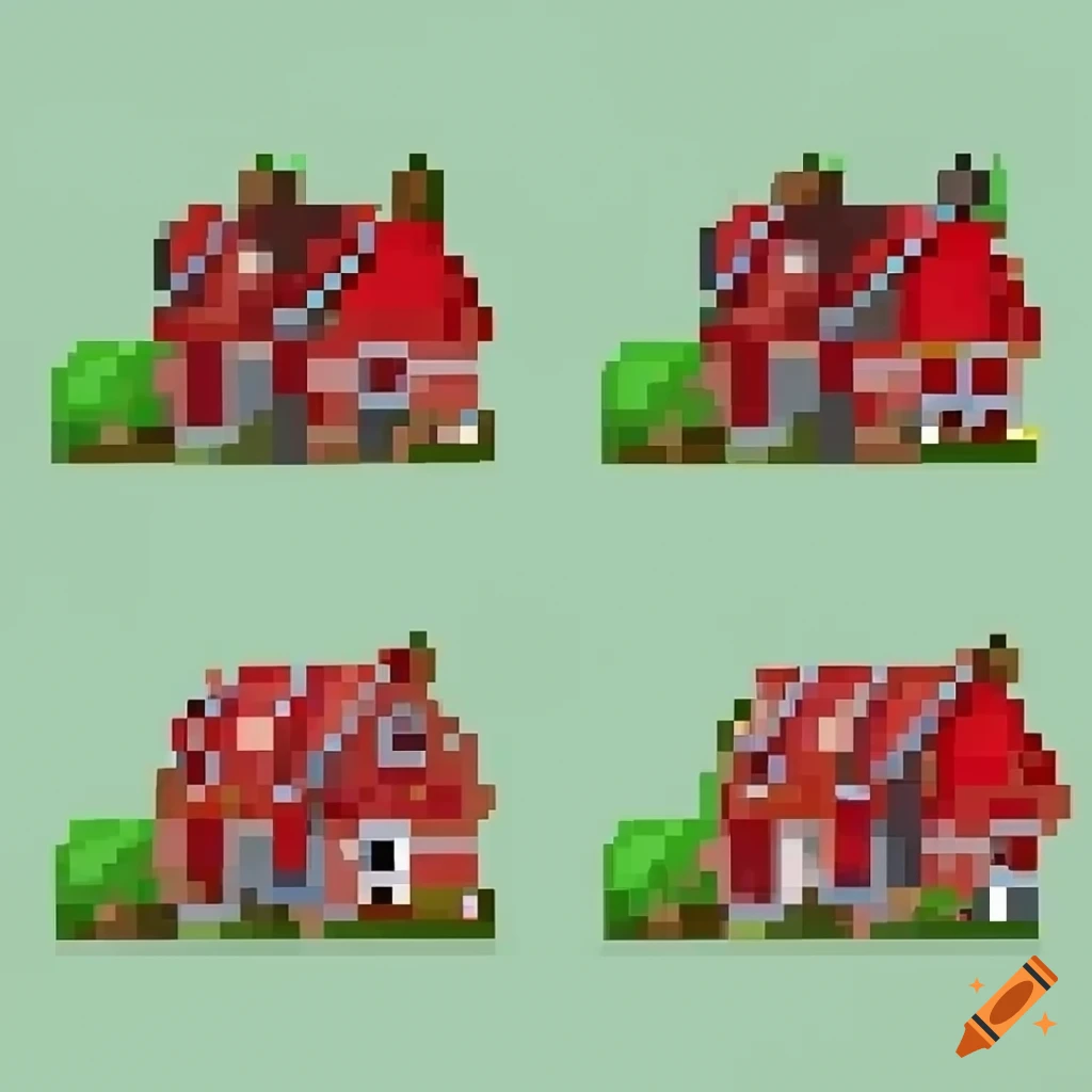 Pixelated farm sprites on Craiyon