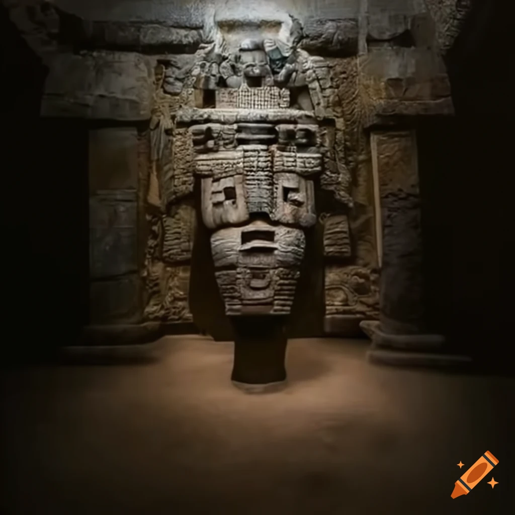 Ancient robot based on mayan architecture, inspired by the iron giant