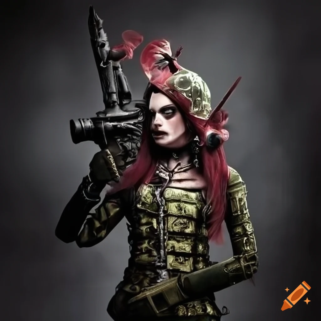 Neo-gothic military theme colourful