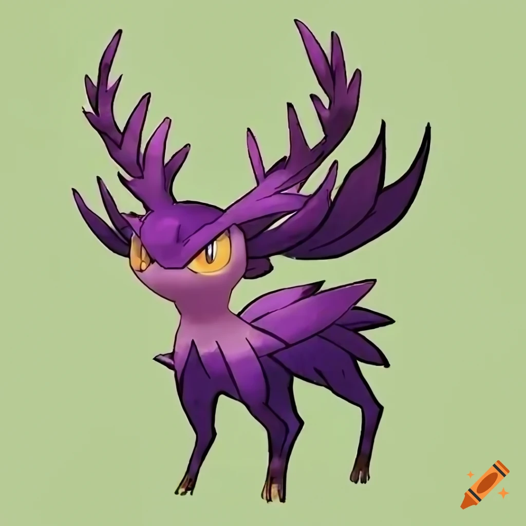 Ghost type deer pokémon, pokémon style on Craiyon