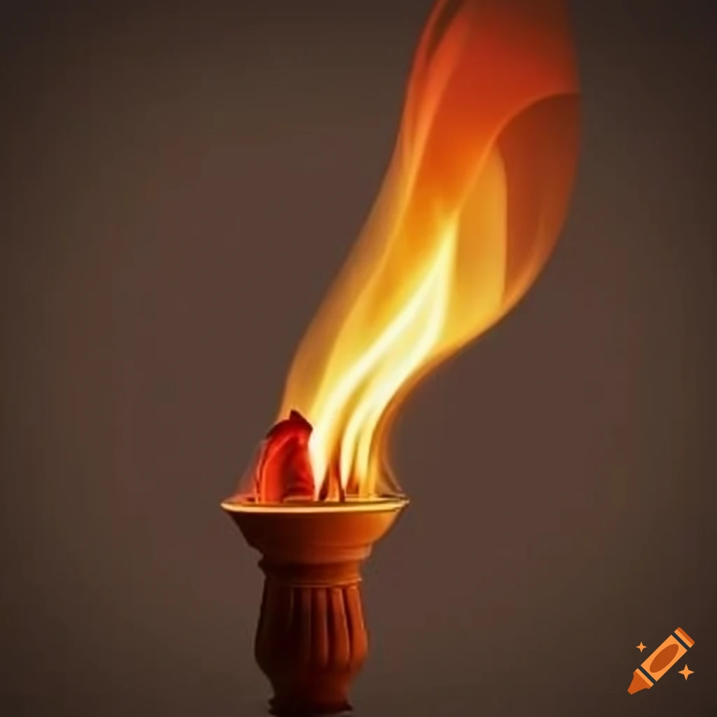 A torch held high, symbolizing enlightenment and empowerment on Craiyon