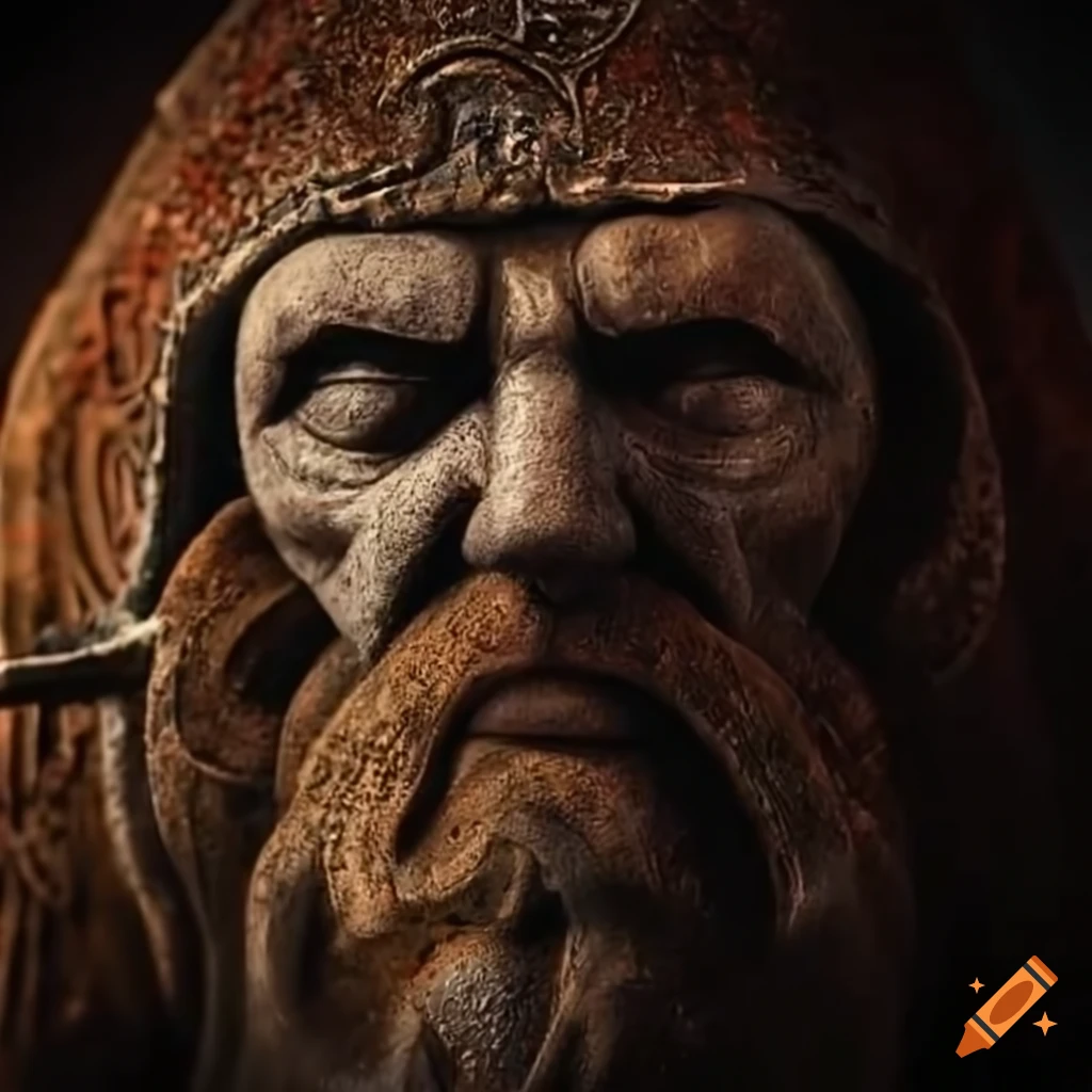 The Slavic god Svarog with an anvil and a hammer on Craiyon