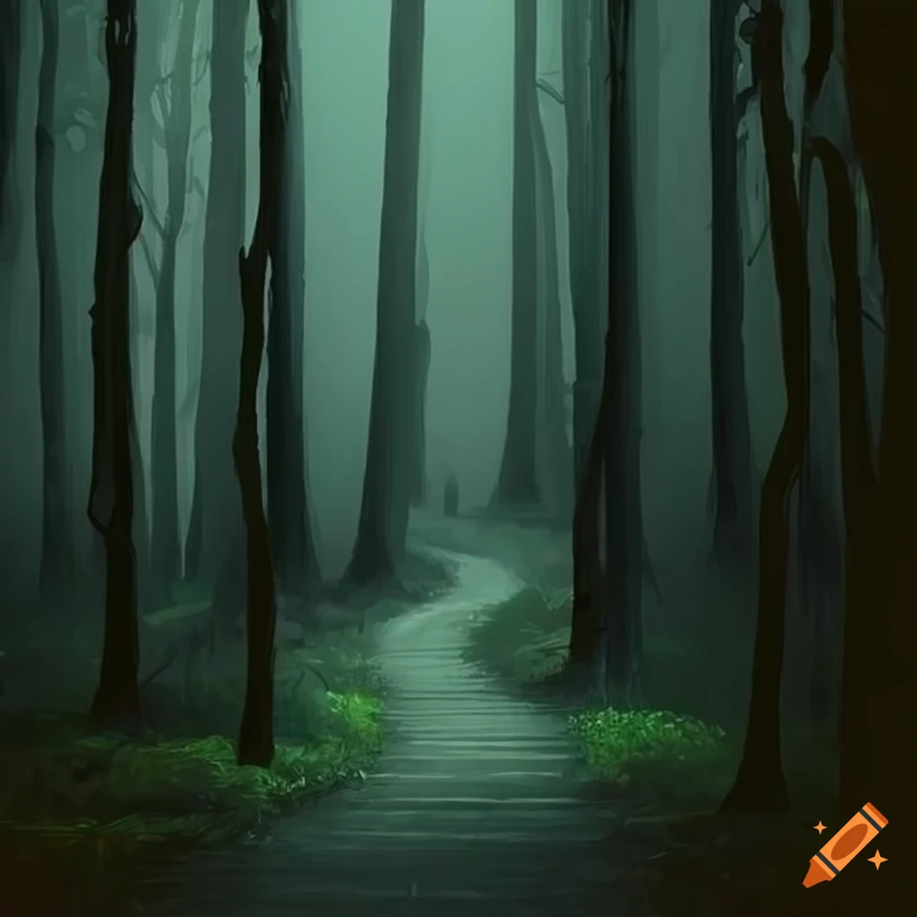 A path in a dark forest