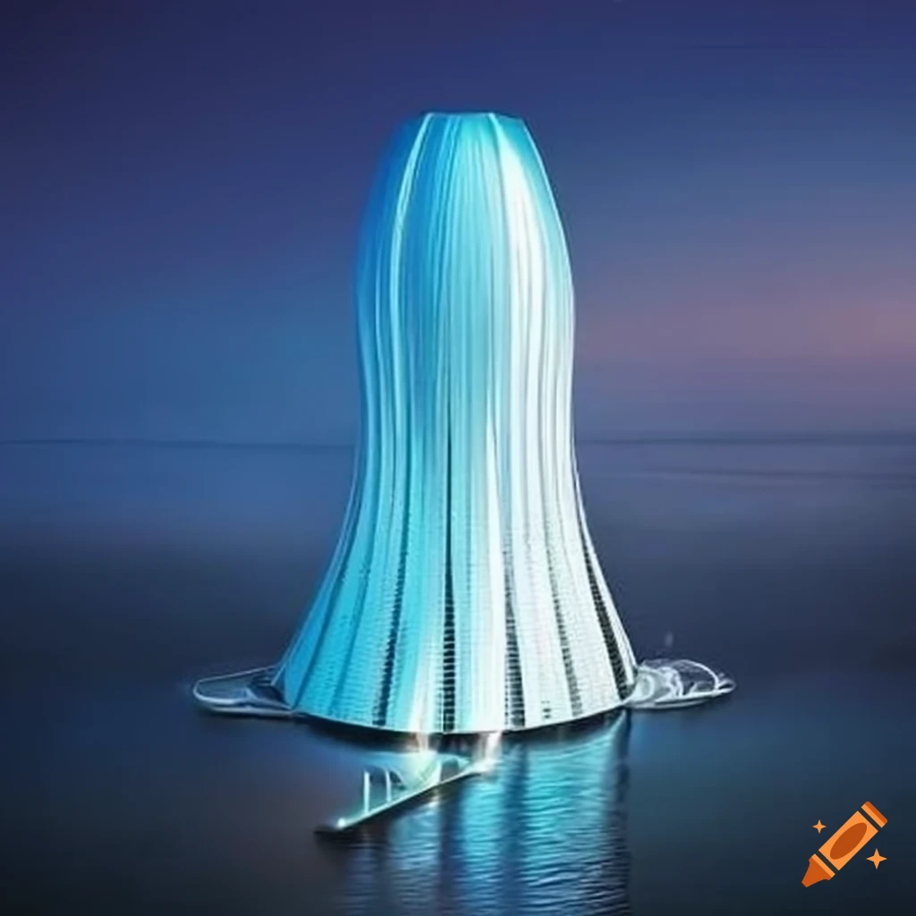 Futuristic tubular buildings on Craiyon