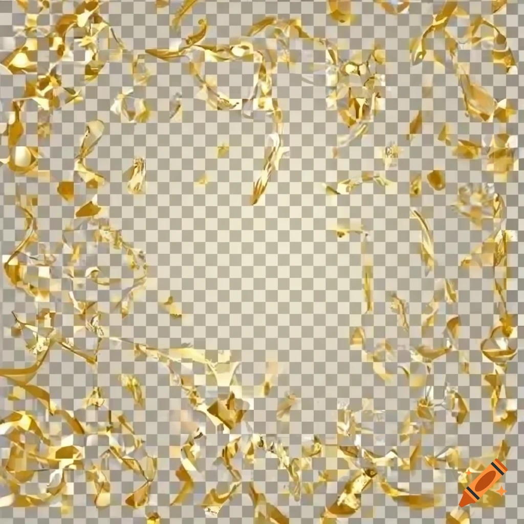 Gold rose, transparent background on Craiyon