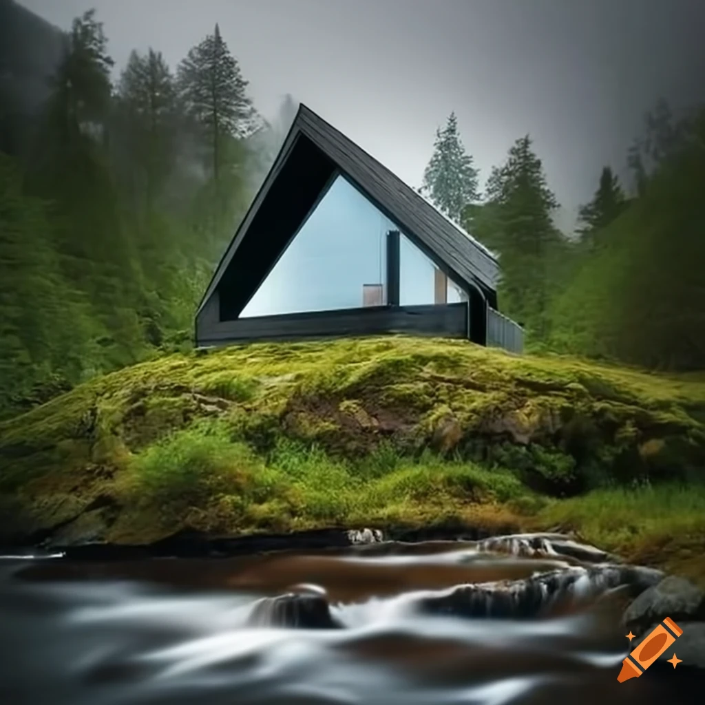 All of glass gable A unique glass gable house surrounded by lush ...