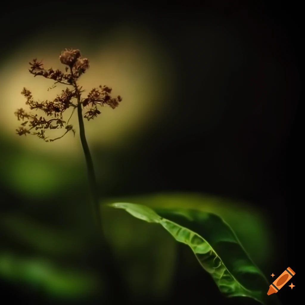 Artistic photo of a plant, album cover