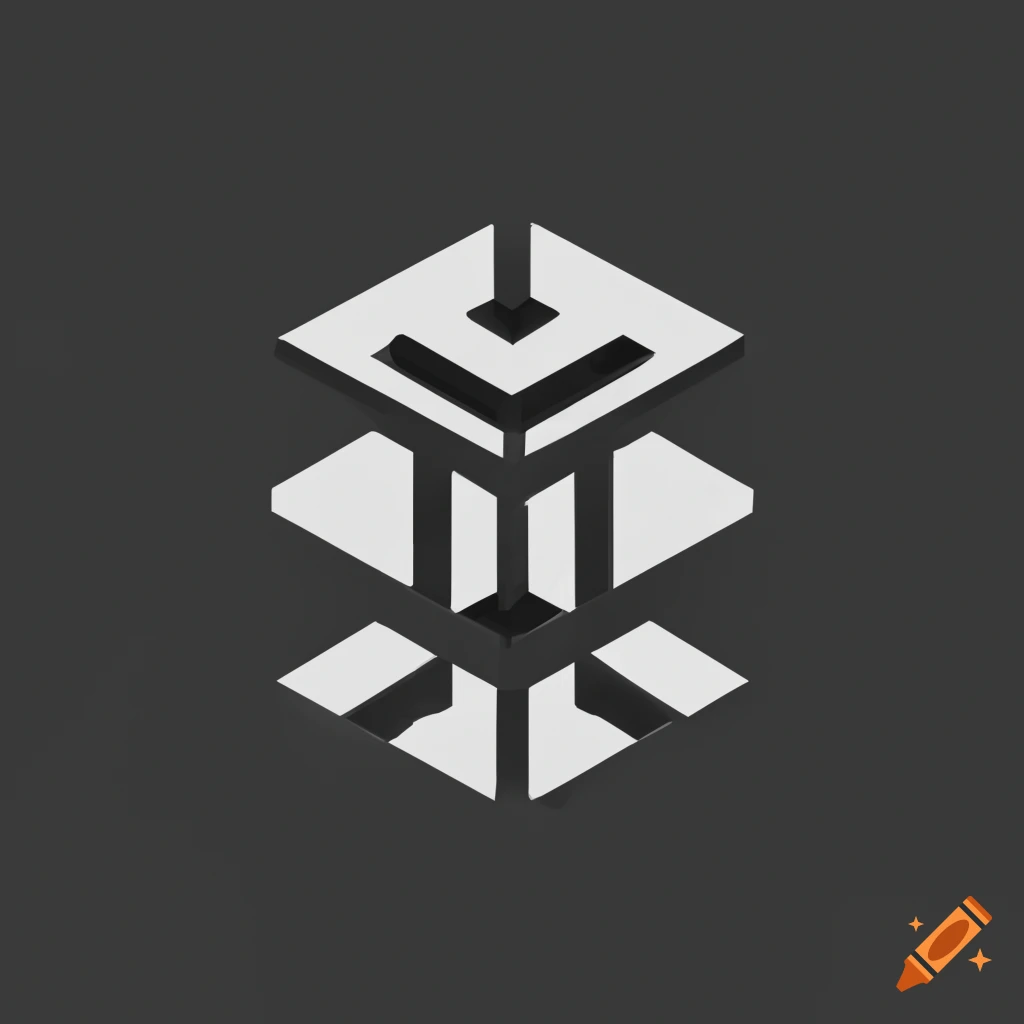 A minimalist logo of a box for the gaming server 'Boxscape' on Craiyon