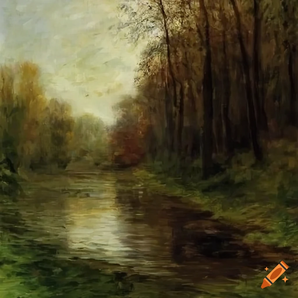 APRIL WATER IN THE FOREST, , foggy as a Shishkin and Pierre-Auguste ...
