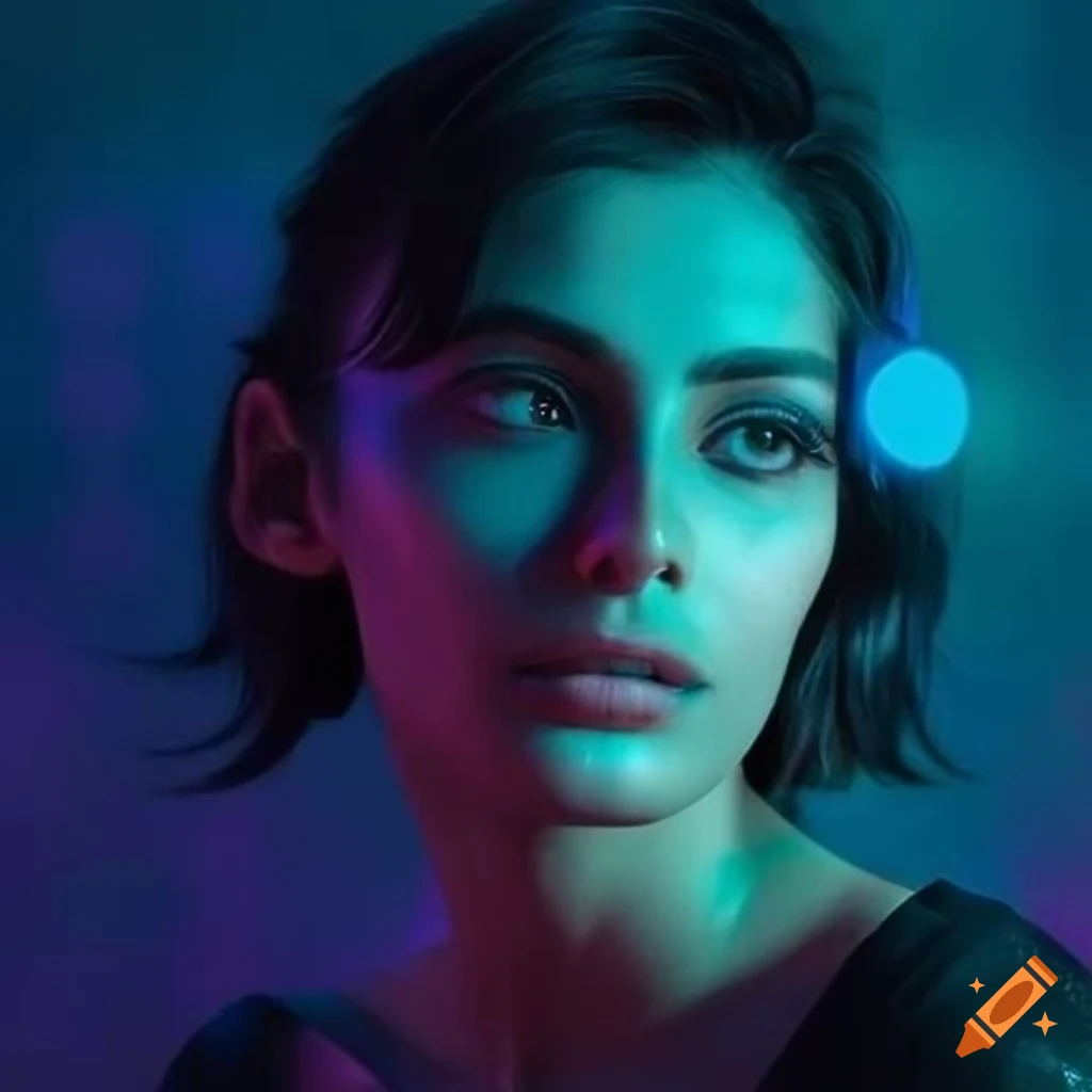 A realistic closeup face portrait A perfect stunning young Indian ...