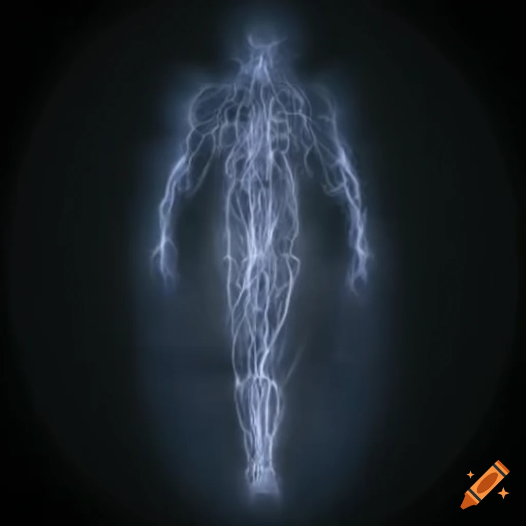 Near death experience light beings on Craiyon