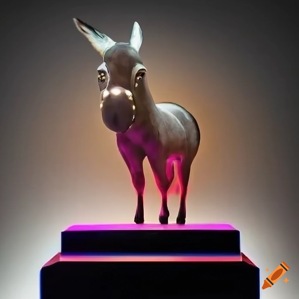 ‘Popping’-Style, hd donkey arcade, sculpture, stunning focal-depth ...