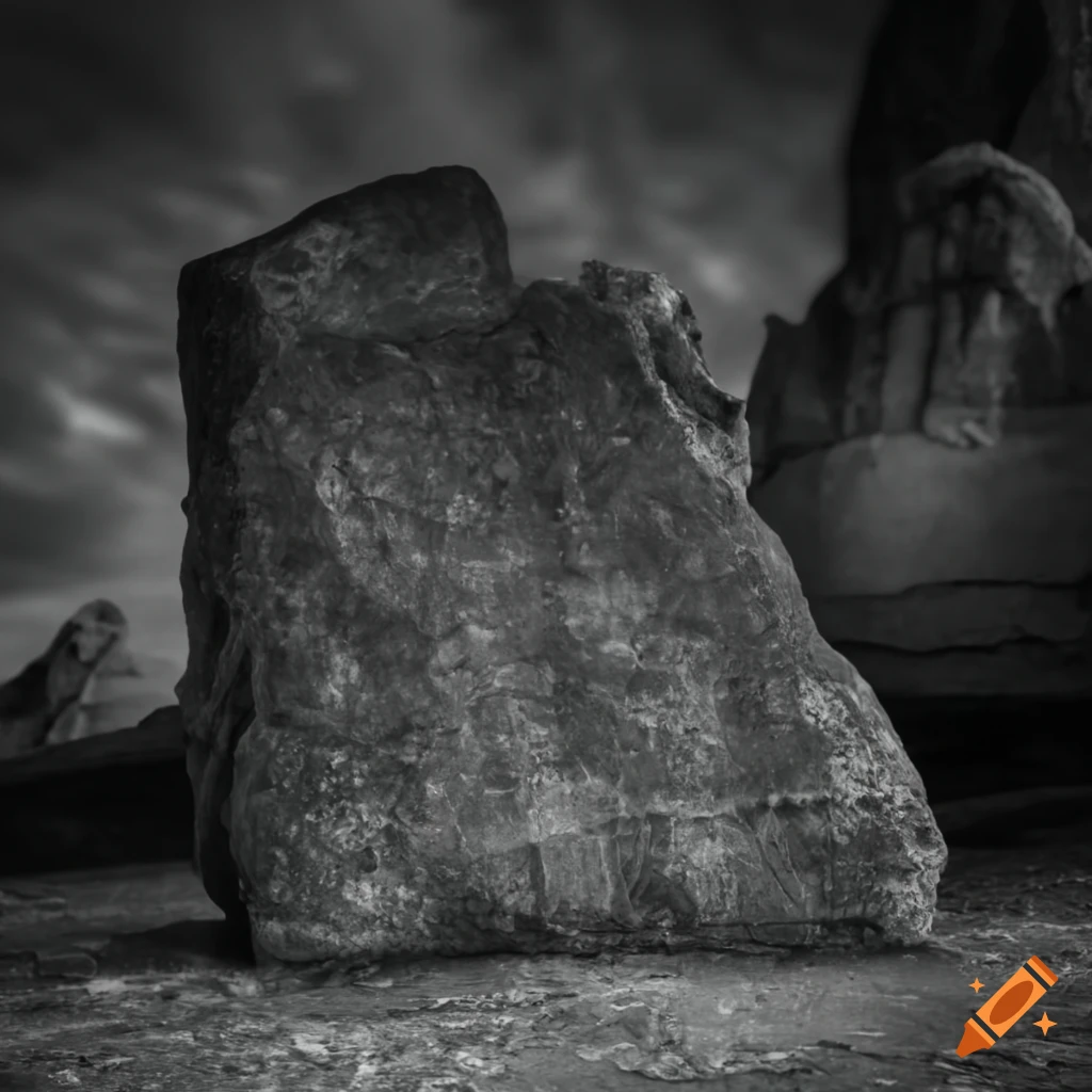 An ominous sacrificial stone on Craiyon