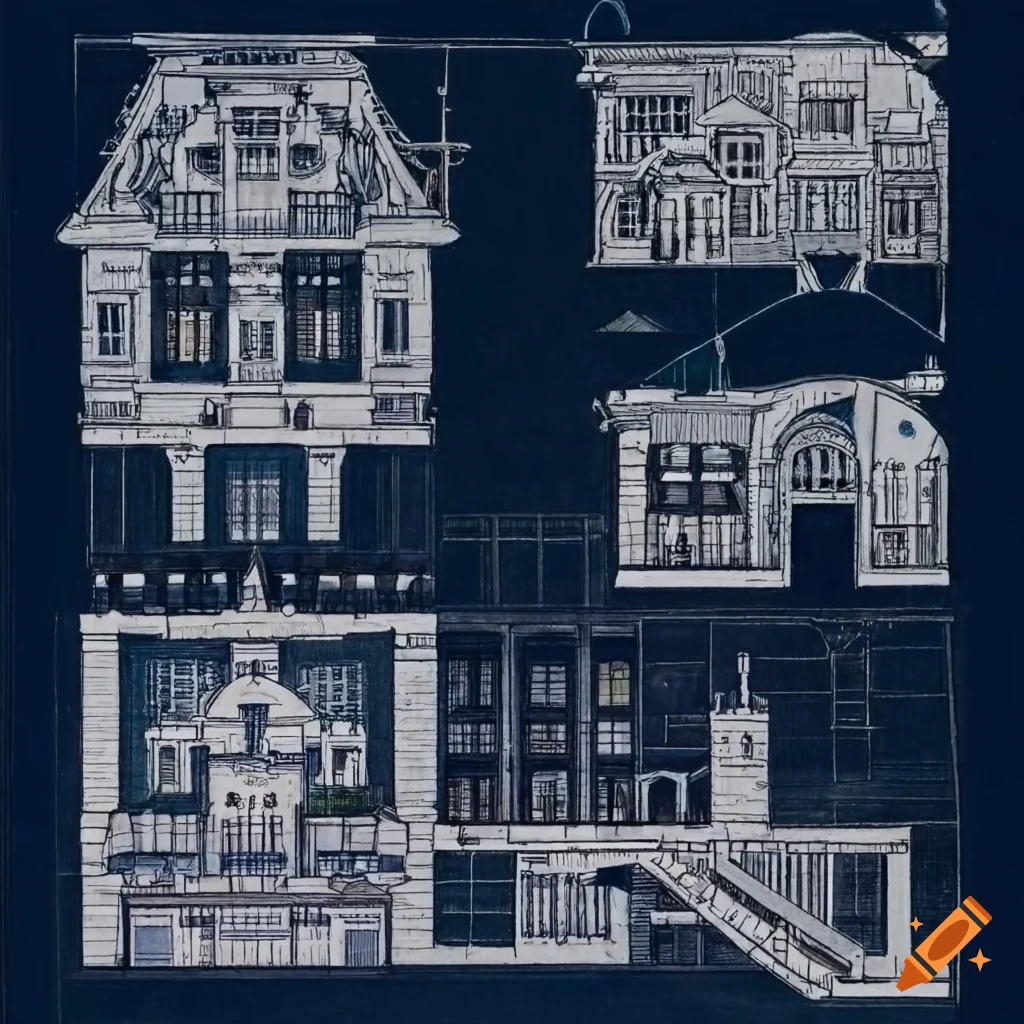 Architectural blueprint of a 3-level fantasy inn with a lakeside ...