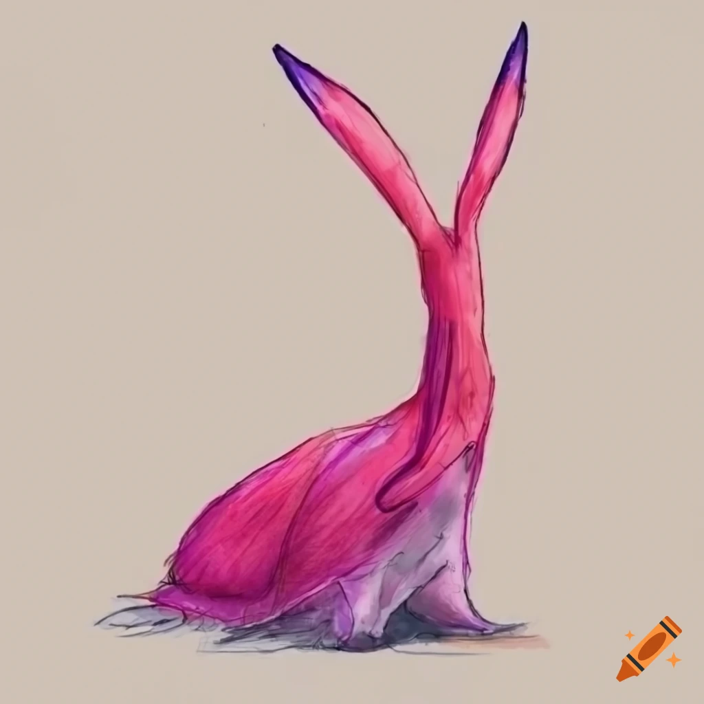 Pink slugcat from rain world on Craiyon