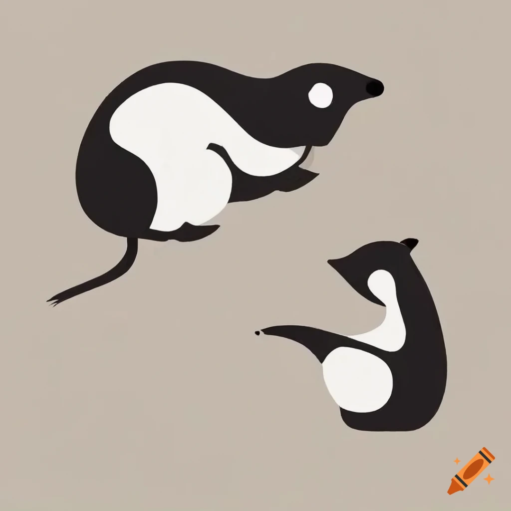 Minimalism art illustration animals on Craiyon