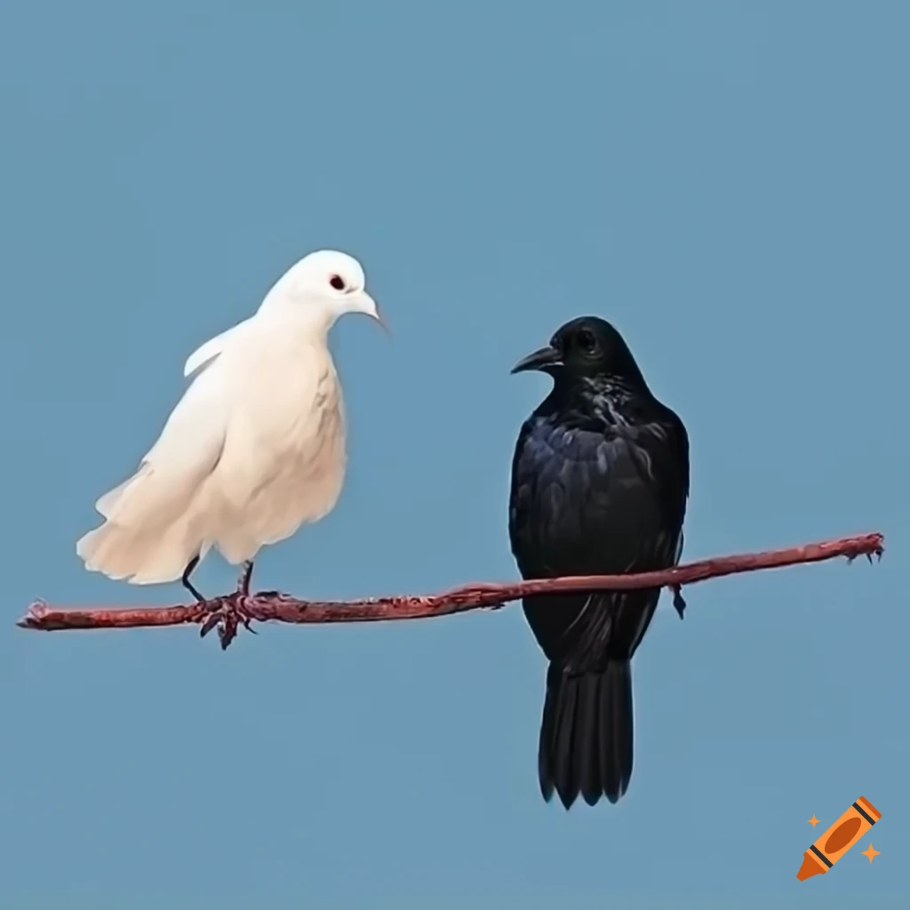 Black White Dove