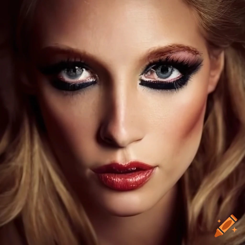 Jamie colby, closeup face, glamour style