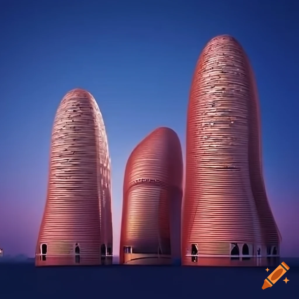 Futuristic tubular buildings