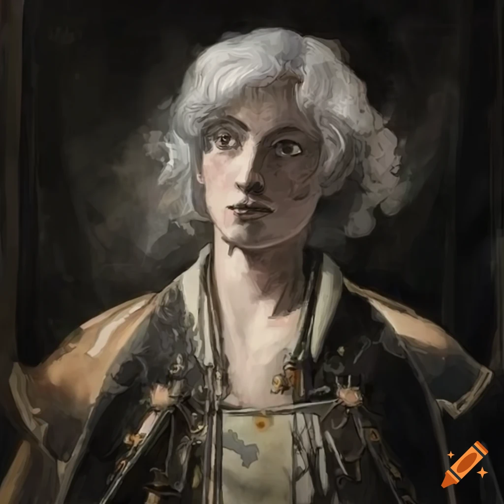 [Aric, a dashing figure with silver hair and a cosmic-themed cloak ...