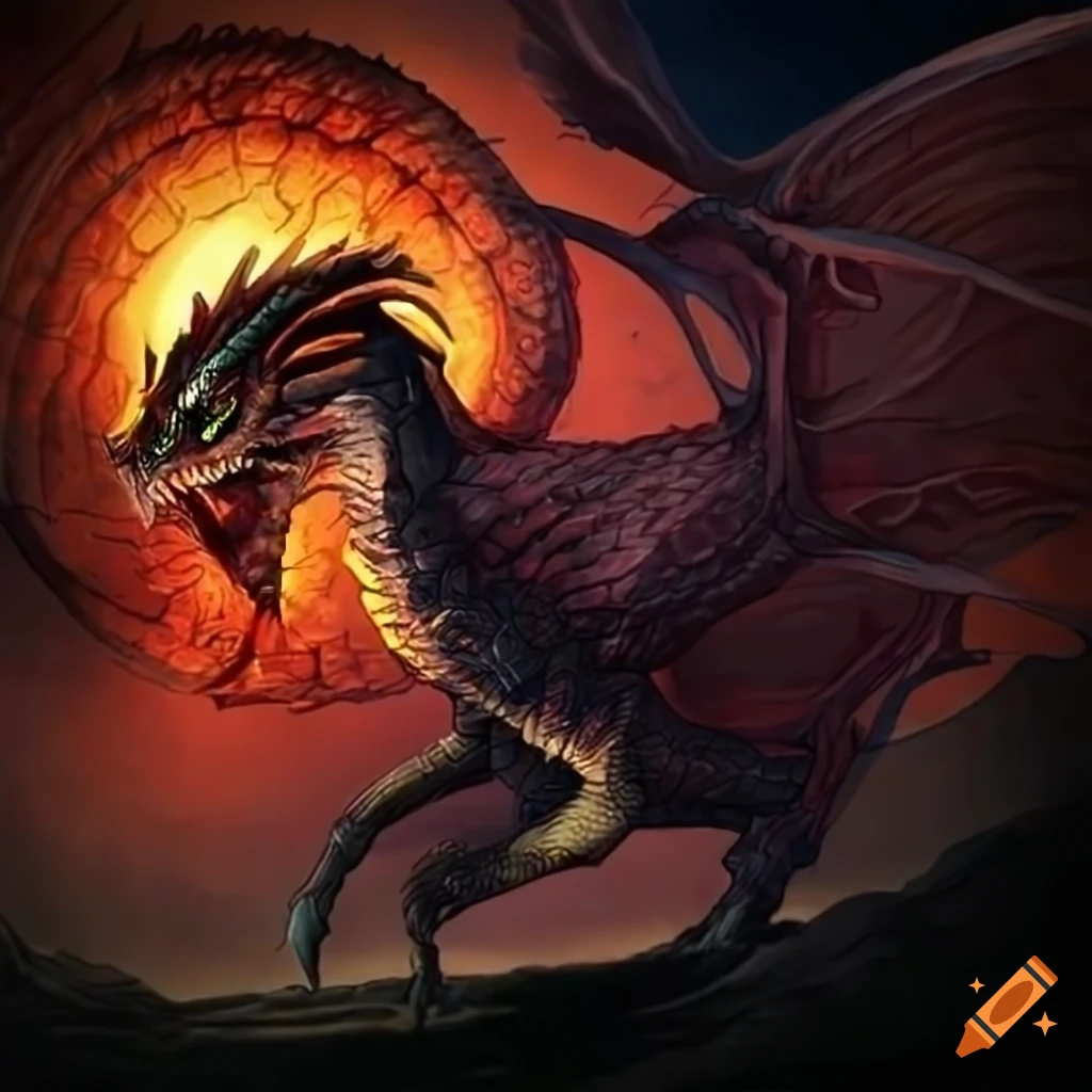 Dead dragon on Craiyon