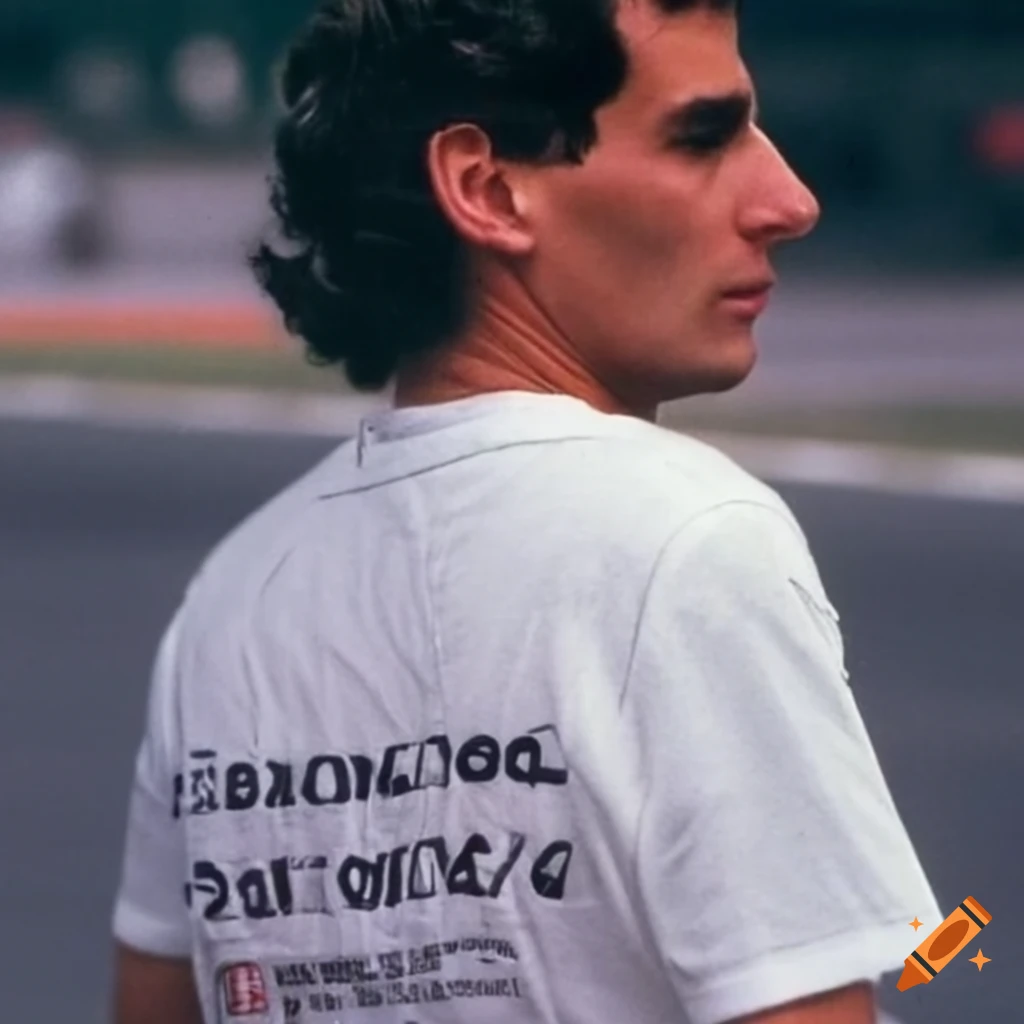 An image of racing driver ayrton senna walking from the back with a ...