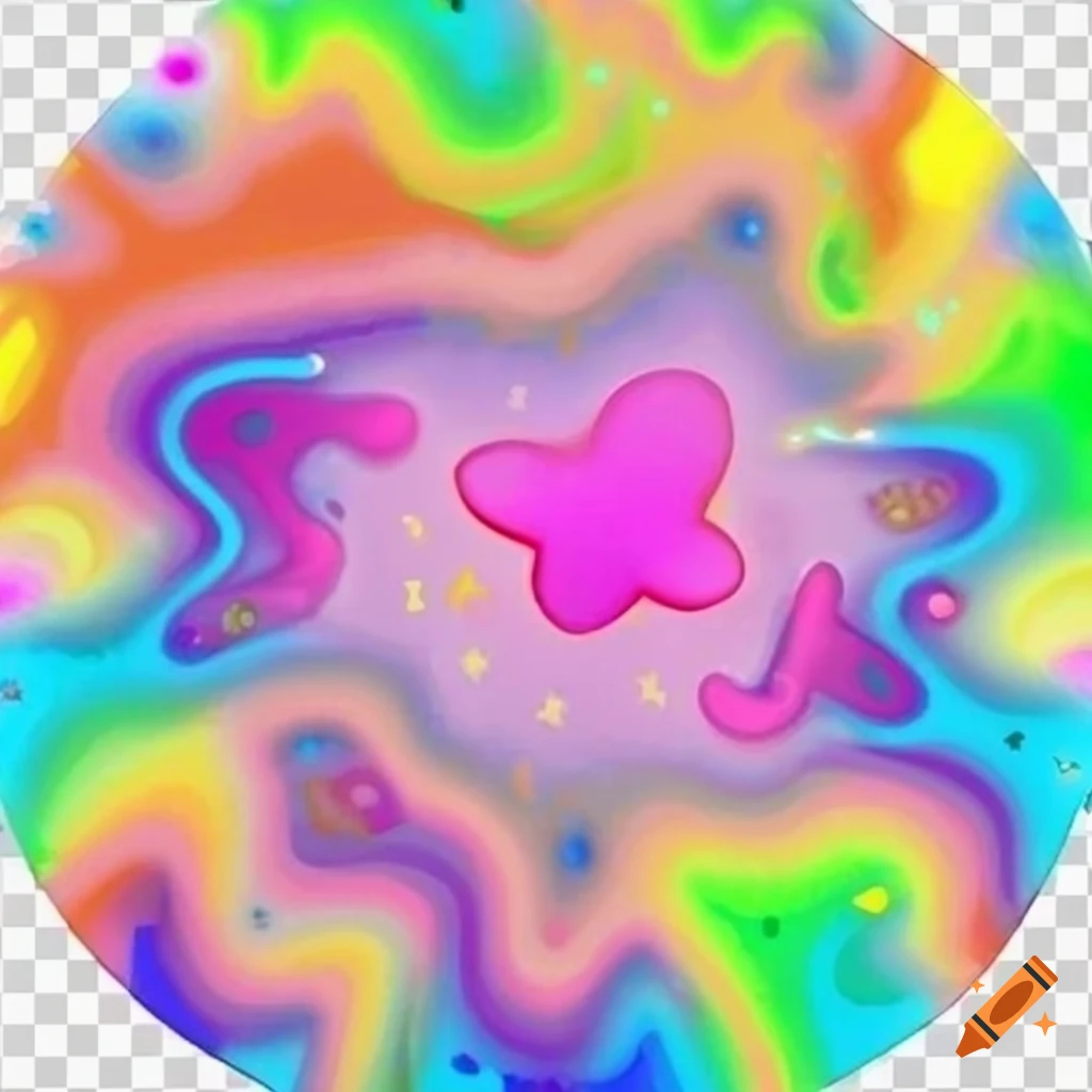 Dreamcore nighttime cartoony melting rainbow stars and flowers Windows ...