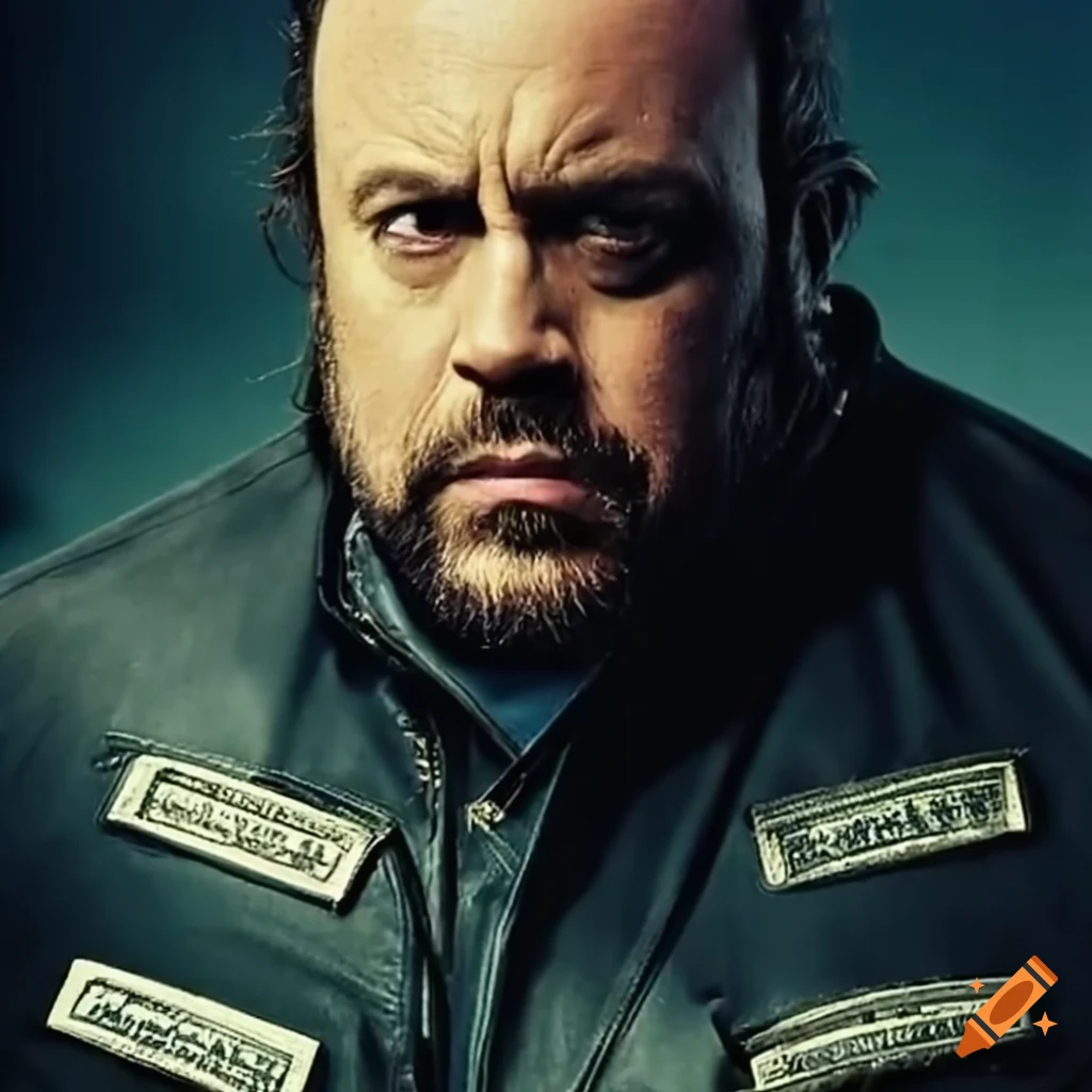Bearded kevin james in sons of anarchy on Craiyon
