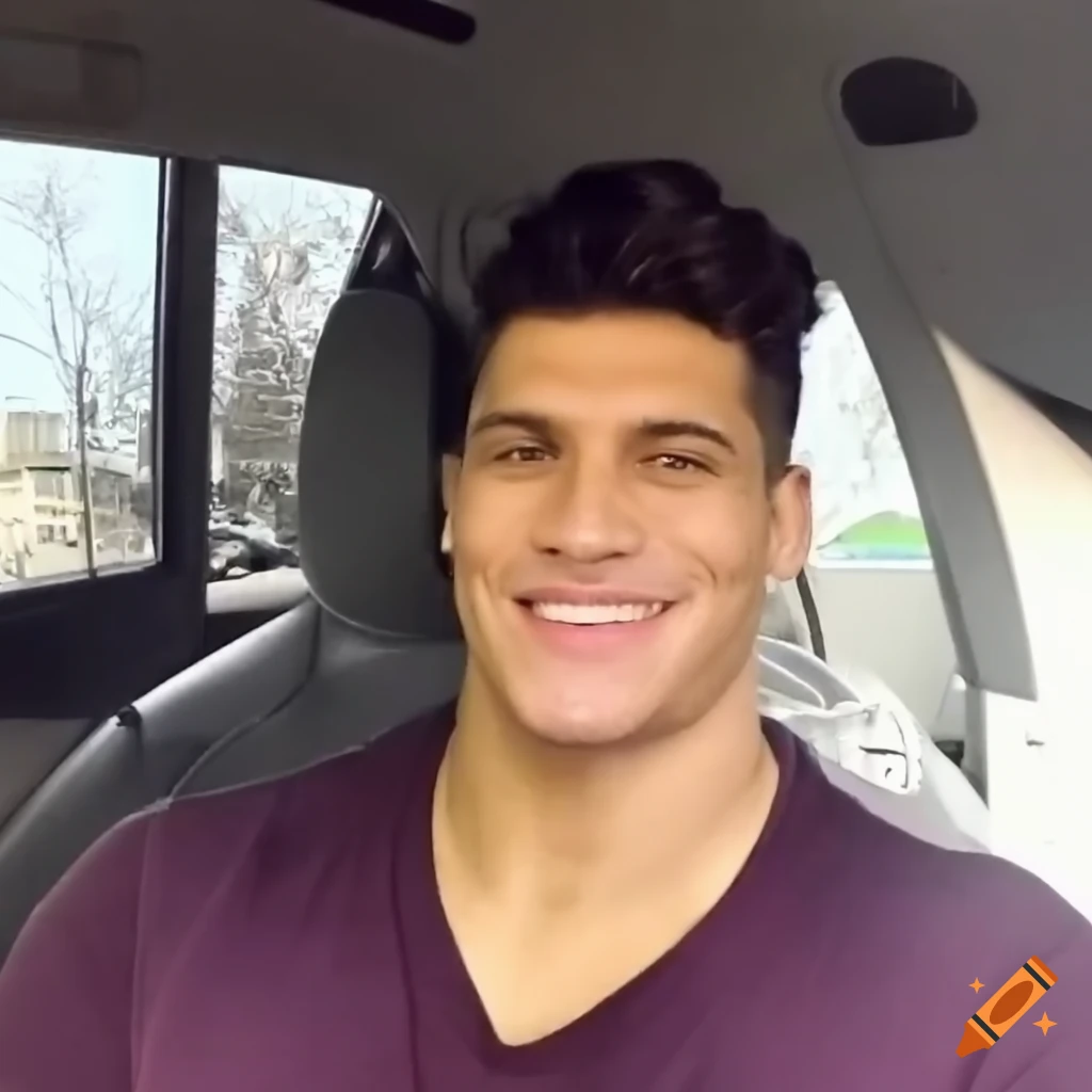 Manly masculine ethnic macho dude, video cam, selfie on Craiyon