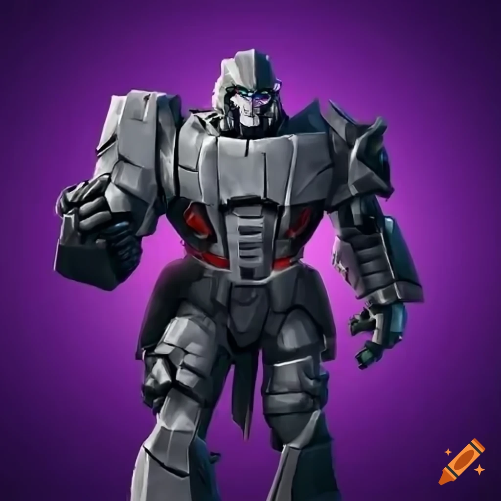 Megatron in the art style of fortnite on Craiyon