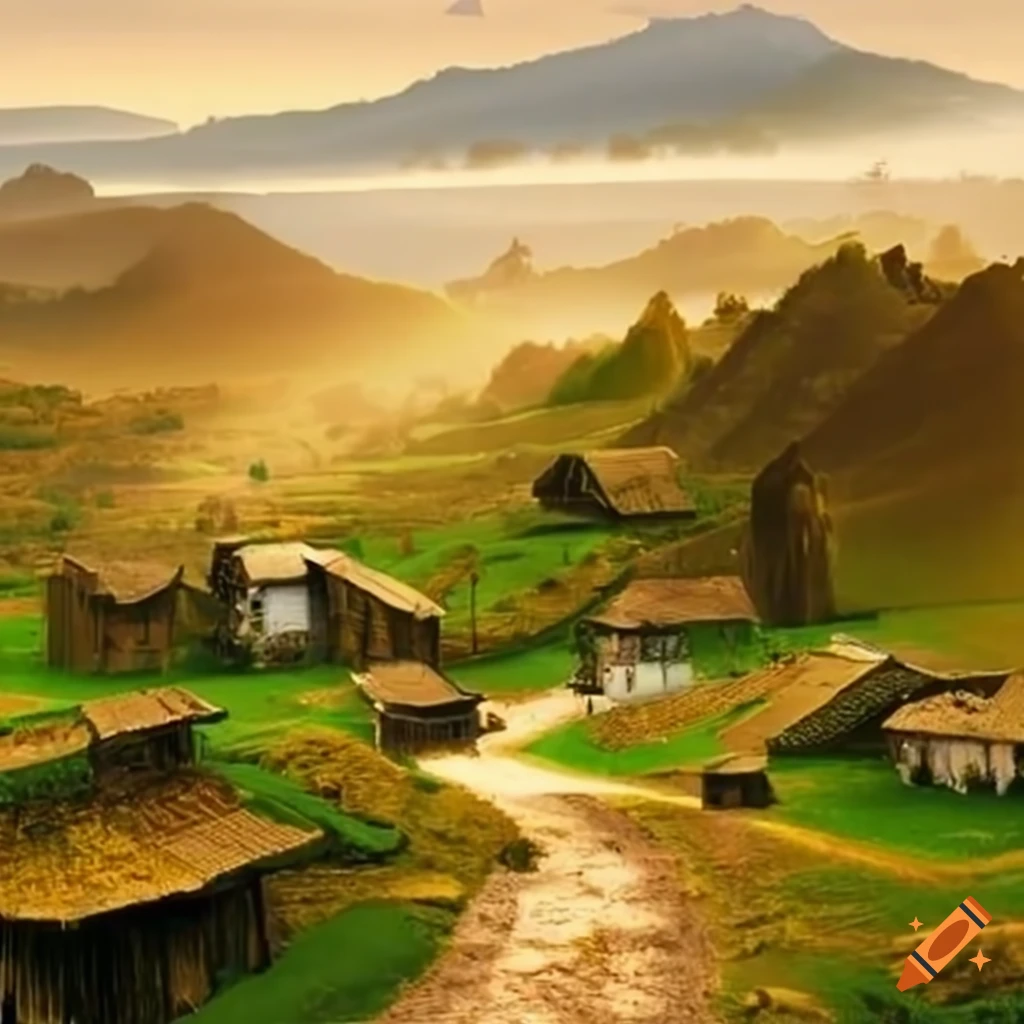 Thriving villages on Craiyon