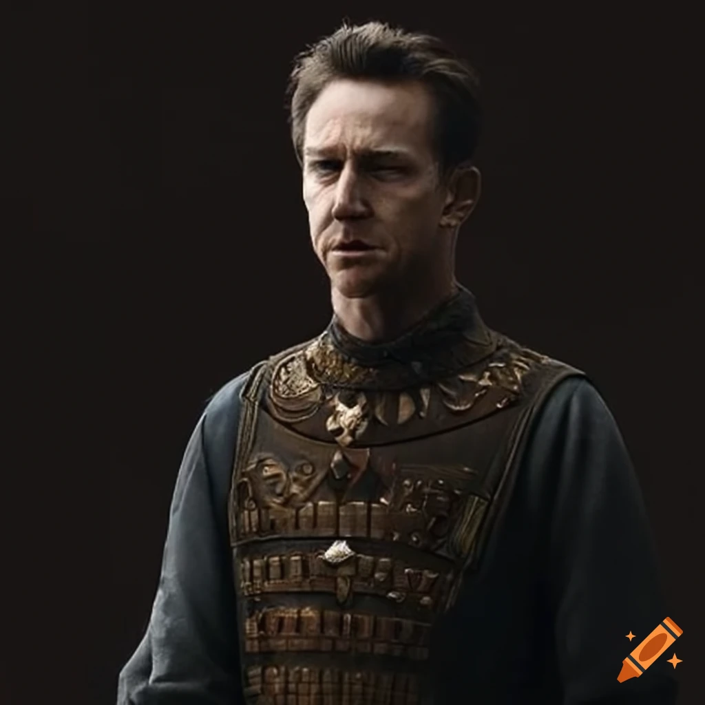 Edward norton as the leper king baldwin iv in the film kingdom of heaven, full body on Craiyon