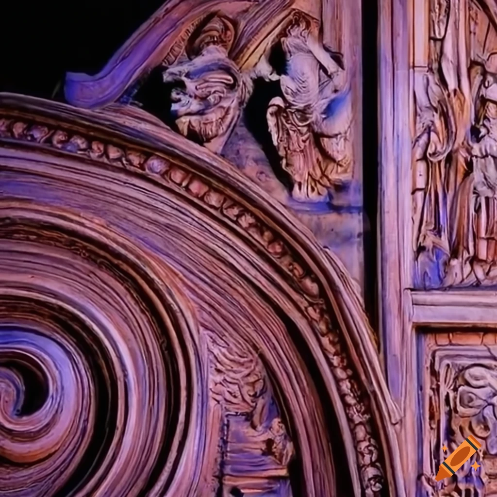 ‘Architectural Stave carving’-Style, hd 🫏 kart, 🏎️ sculpture, stunning ...