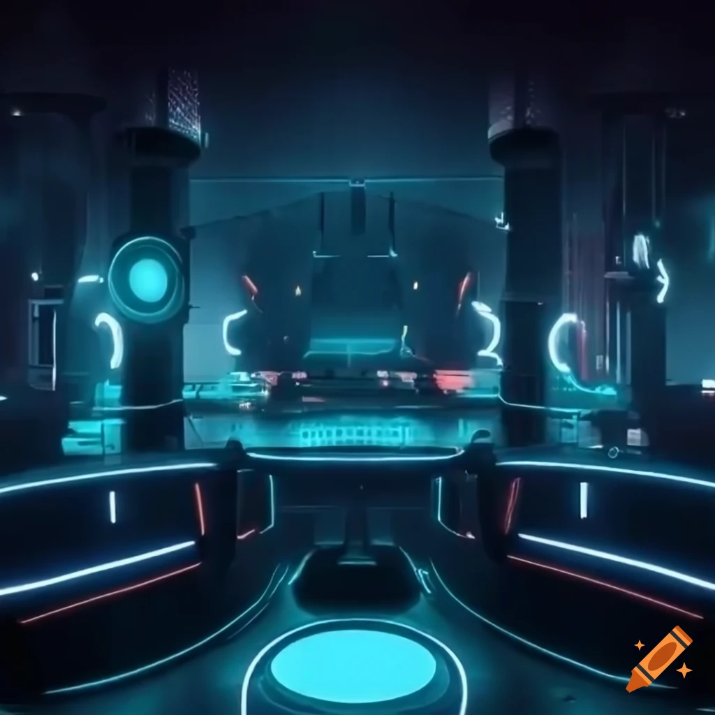 Tron night club on Craiyon