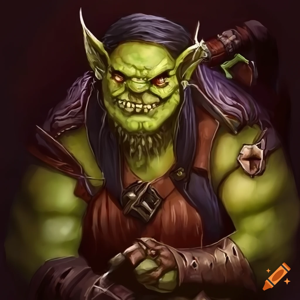 Fantasy orc alchemist